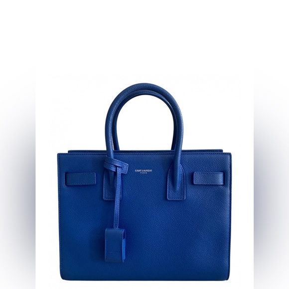 Yves Saint Laurent | Bags | Blue Ysl Small Sac De Jour | Poshmark